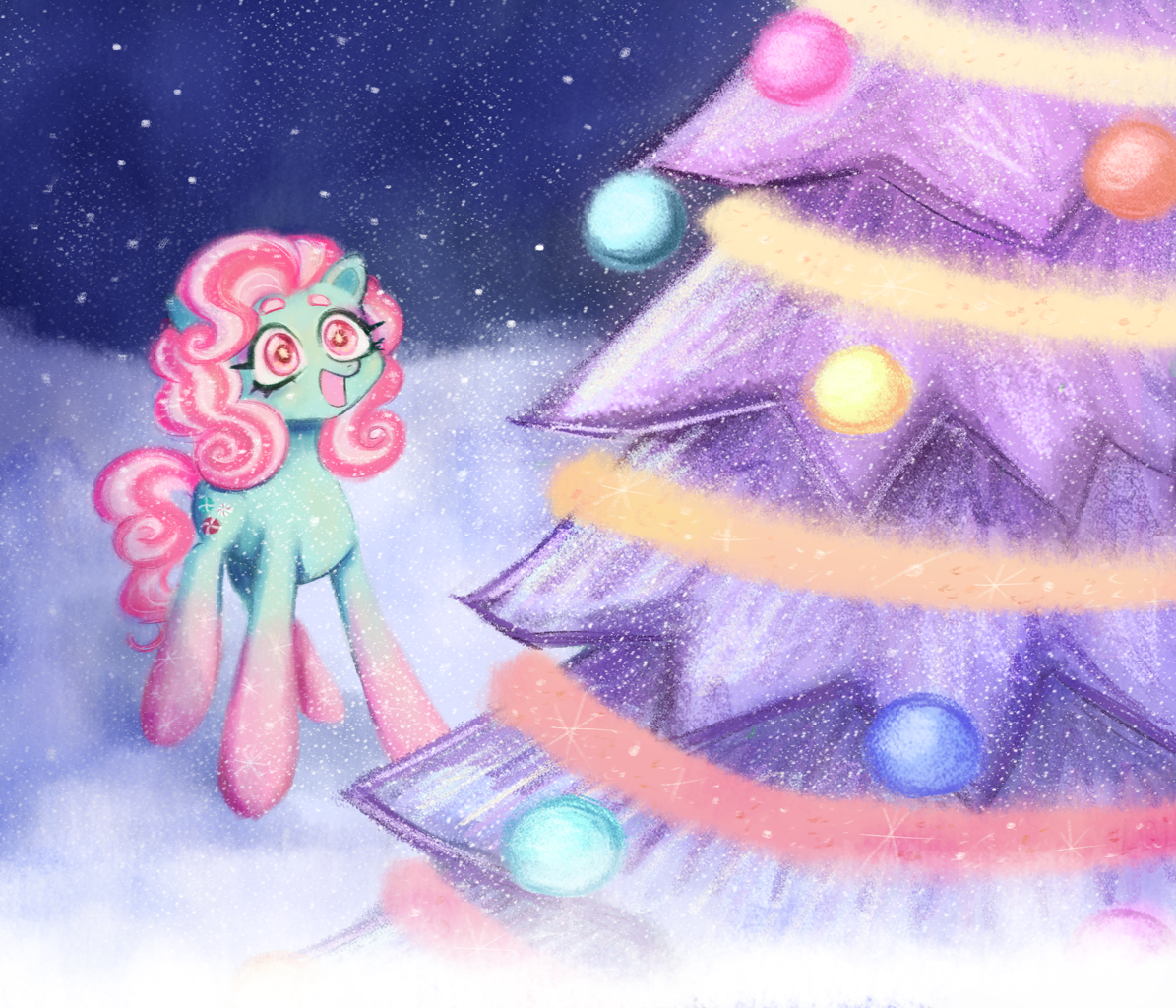 #3570436 - safe, artist:gods-number-one-boy-failure, minty, earth pony ...