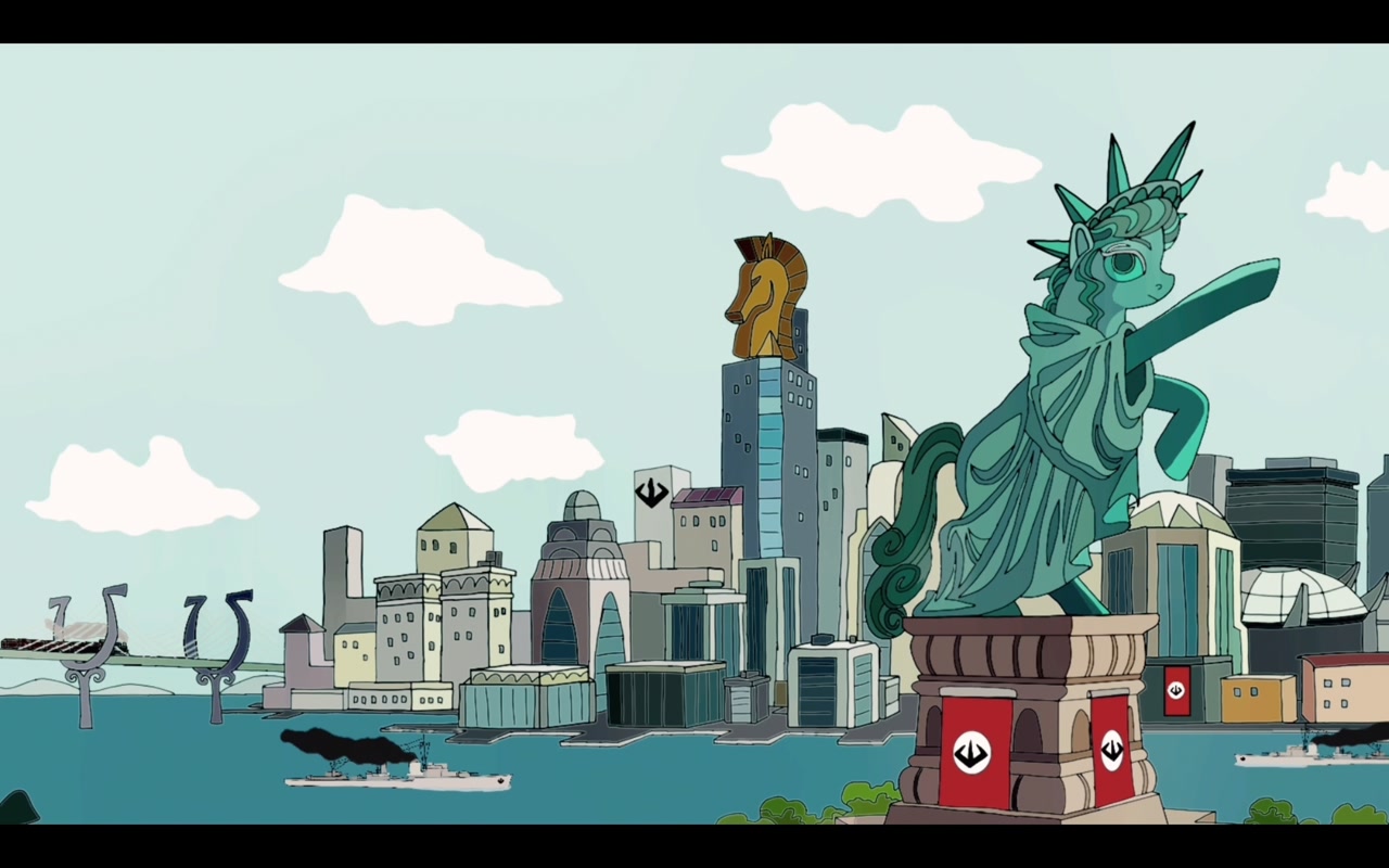 #3570856 - safe, equestria at war mod, city, cityscape, flag ...