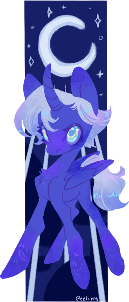 #3571852 - safe, artist:seafooms, part of a set, princess luna, alicorn, pony, g4, big ears ...