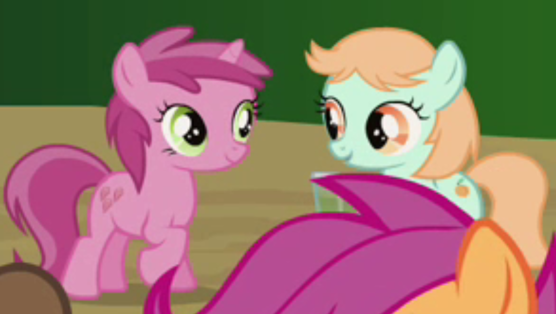 #3571924 - safe, screencap, peach fuzz, ruby pinch, scootaloo, super ...