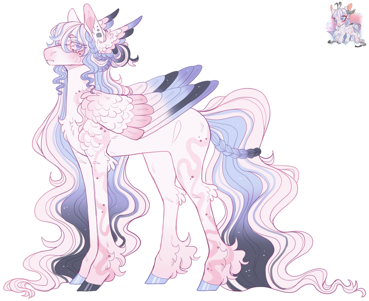 #3572073 - safe, artist:sleepy-nova, oc, oc only, oc:white swan, pegasus, pony, colored wings ...