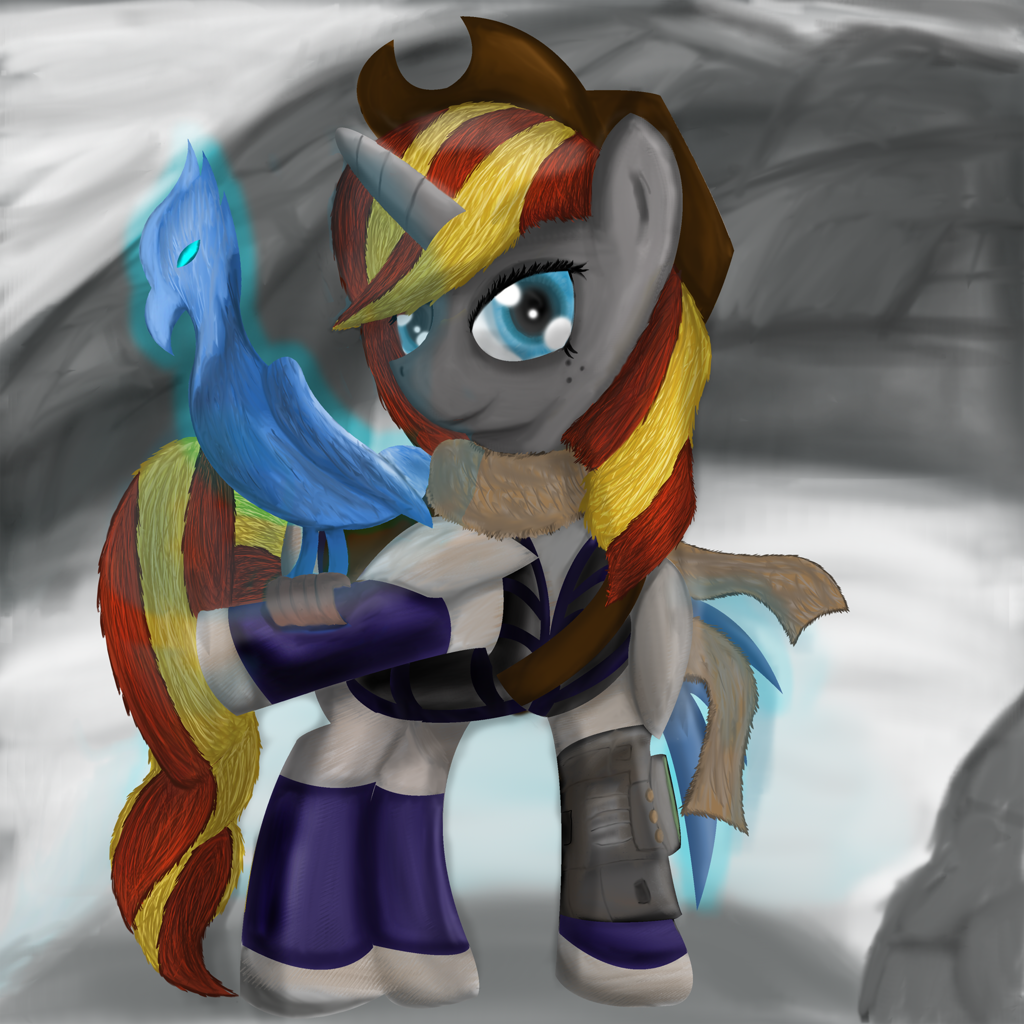 #3572341 - safe, artist:raritykaiba, oc, oc only, oc:black velvet, phoenix, pony, unicorn ...