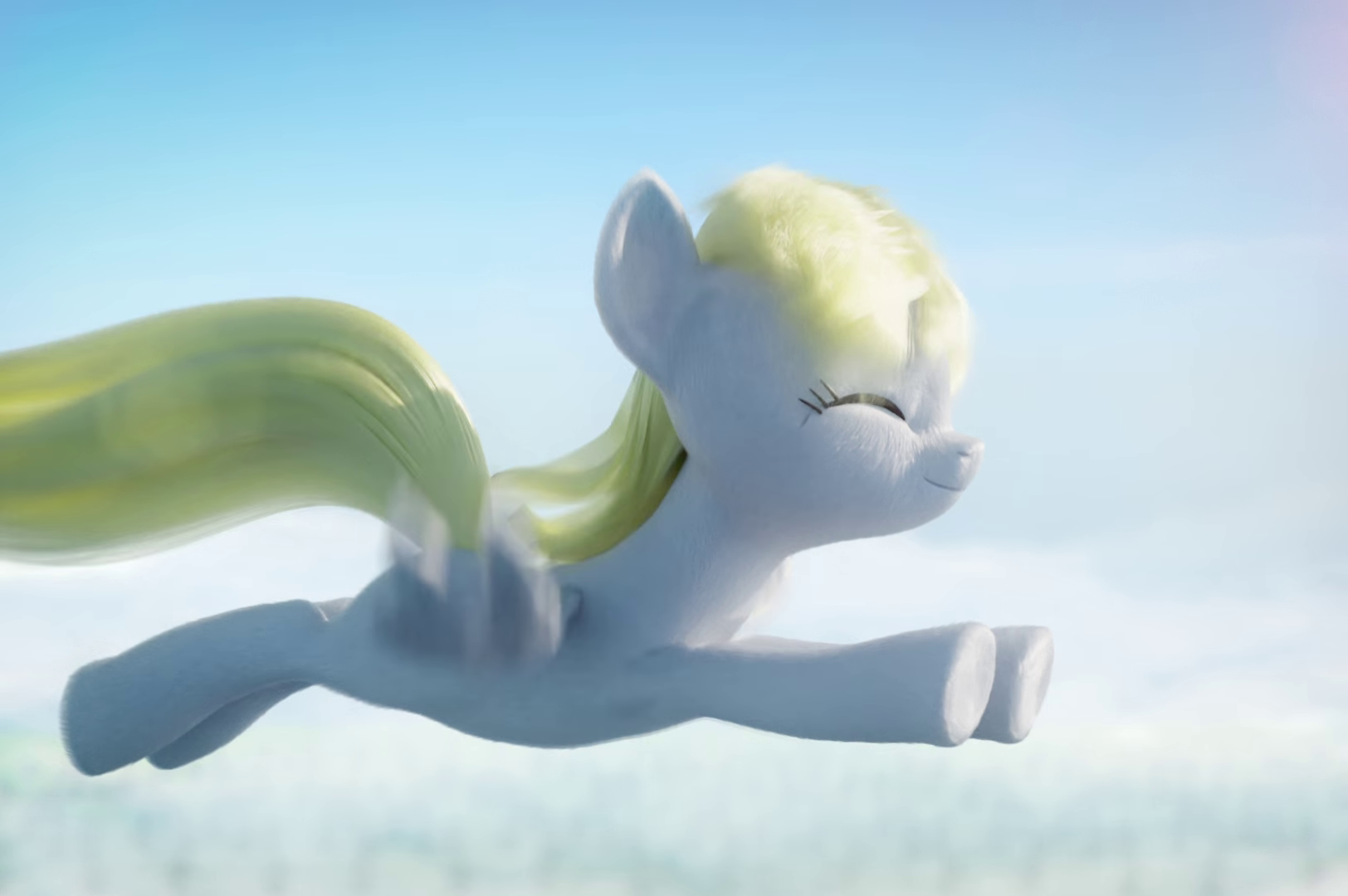 #3572526 - safe, derpy hooves, pegasus, pony, g4, 3d, animated, cloud, eyes closed, female ...