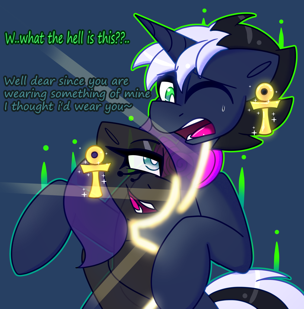 #3572682 - suggestive, artist:askhypnoswirl, oc, oc only, oc:hypno swirl, oc:yoru night, unicorn ...