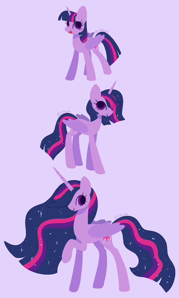 #3572895 - safe, artist:risswm, twilight sparkle, alicorn, pony, g4, :d, age progression ...
