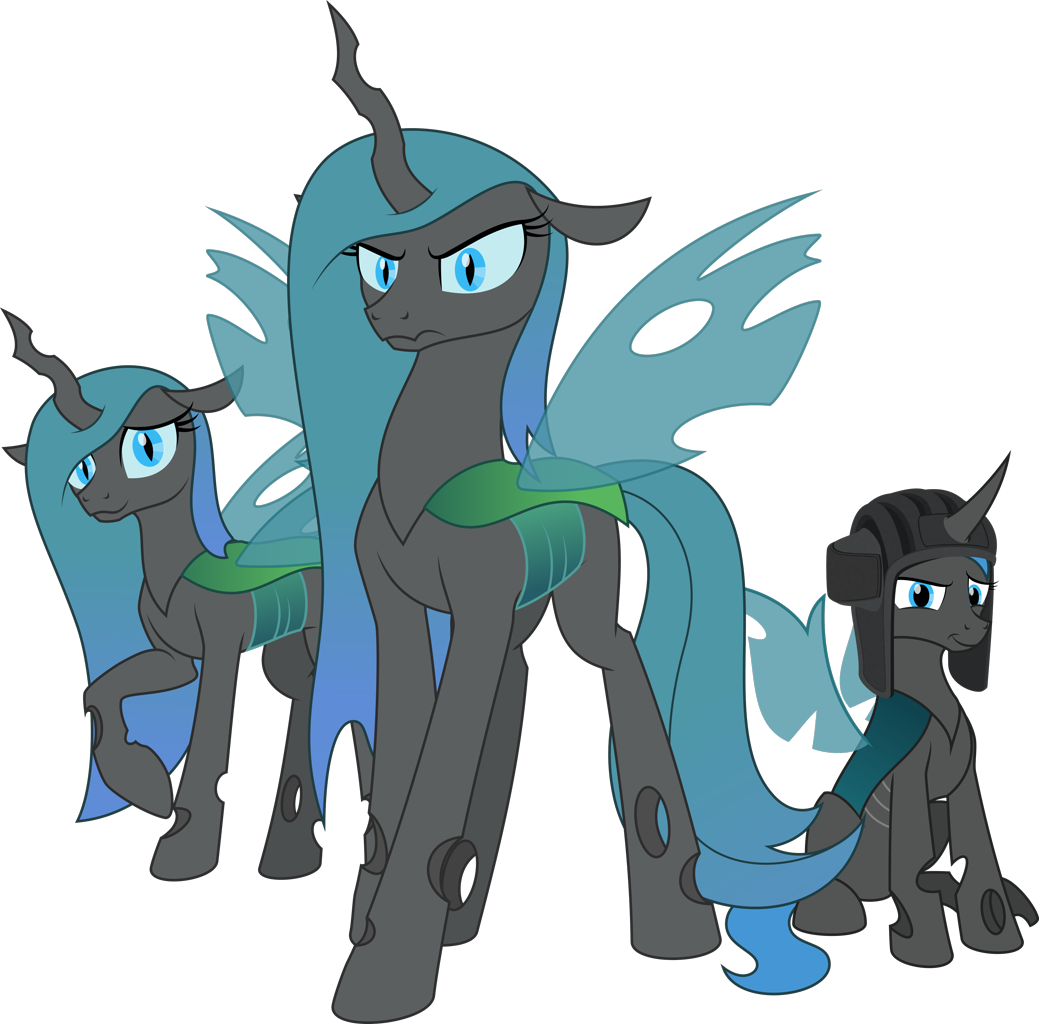 #3573336 - safe, artist:grypher, oc, oc only, oc:aurelia, oc:black wisp, oc:renaulta, changeling ...