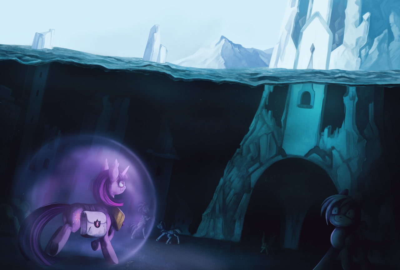 #3573556 - safe, artist:hagalazka, twilight sparkle, unicorn, fanfic ...