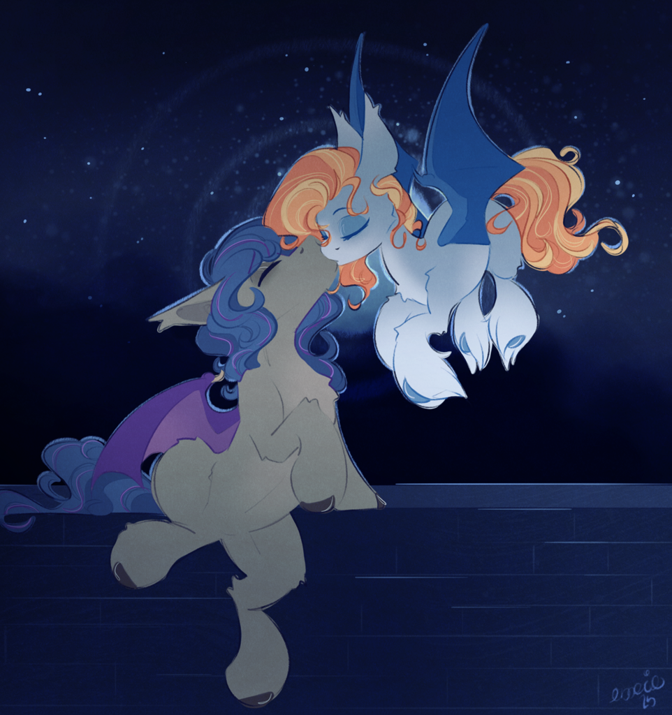 #3573726 - source needed, safe, artist:ezzerie, oc, oc only, oc:shadow bite, oc:snooze news, bat ...