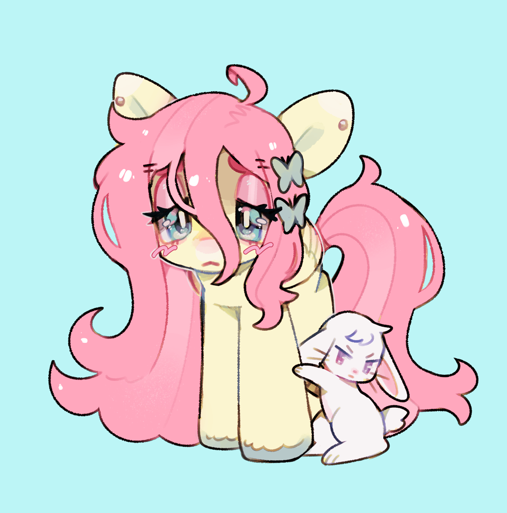 #3575086 - safe, artist:cupidcry, part of a set, angel bunny ...