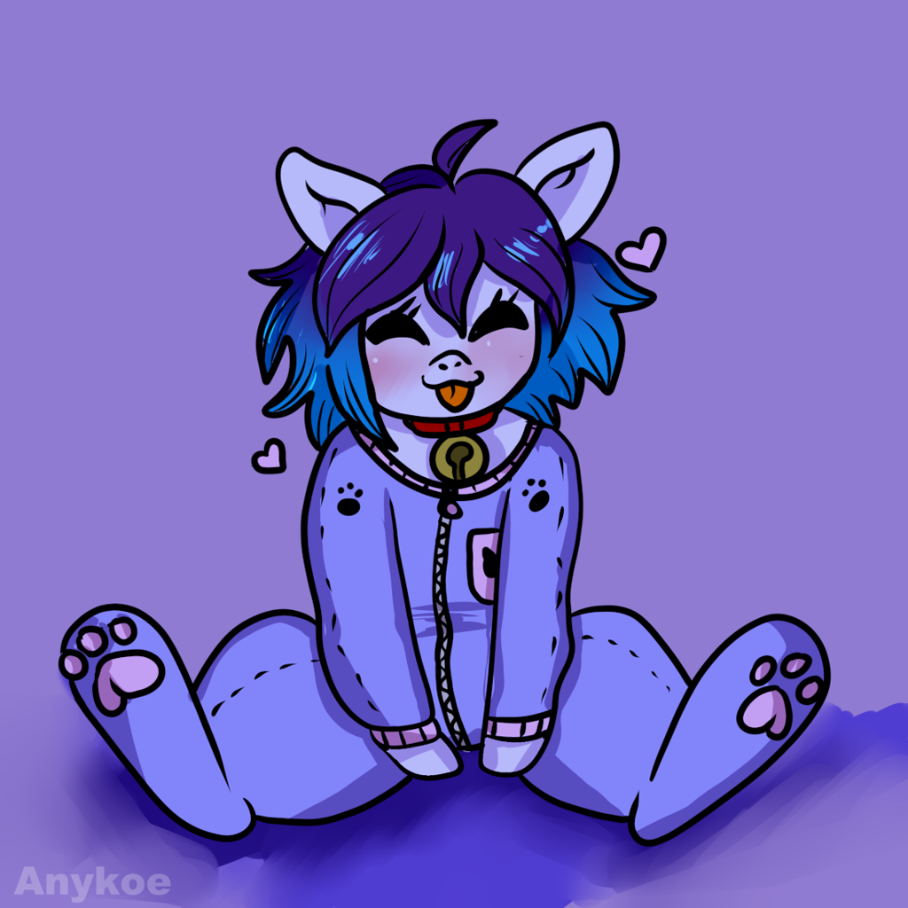 #3575275 - safe, artist:anykoe, oc, oc only, oc:anykoe, earth pony, bell, bell collar, blushing ...