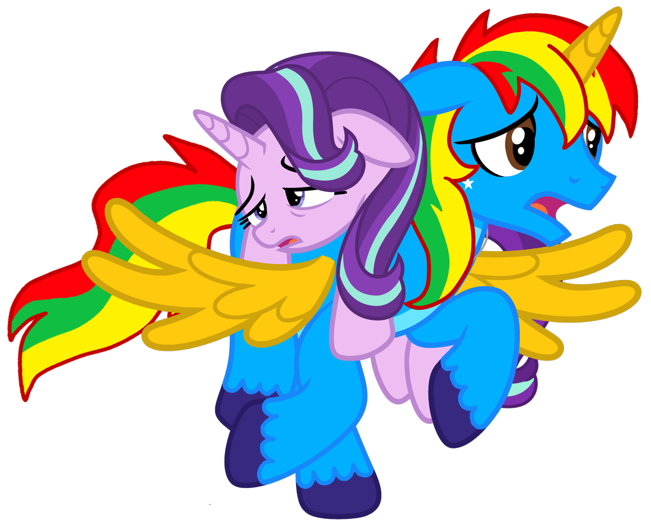 #3575321 - safe, artist:shieldwingarmorofgod, starlight glimmer, oc, oc:shield wing, alicorn ...