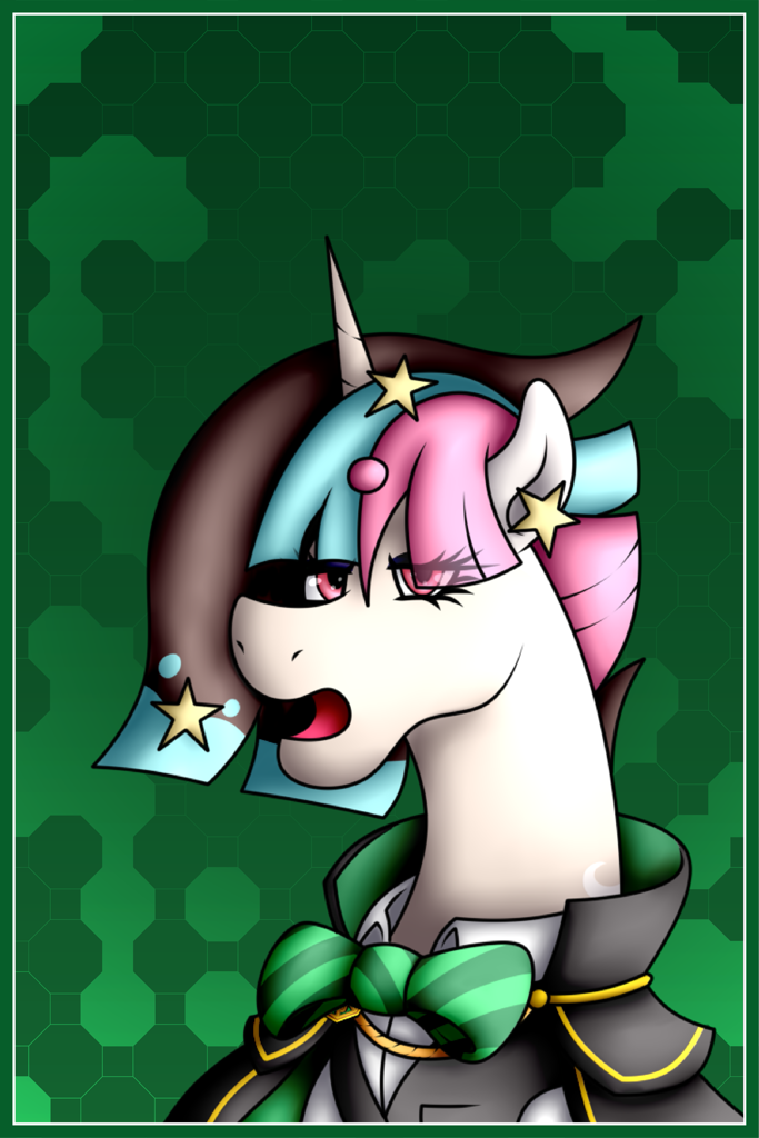 #3575668 - safe, artist:thebenalpha, oc, oc only, oc:neopolitan star, pony, unicorn, bowtie ...