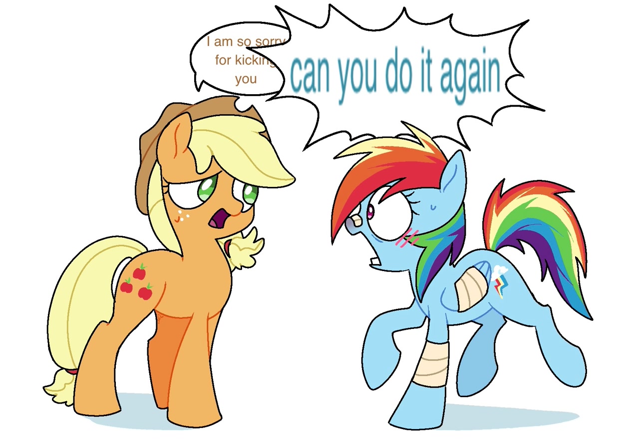 #3575910 - safe, artist:doodlesinky, applejack, rainbow dash, earth ...