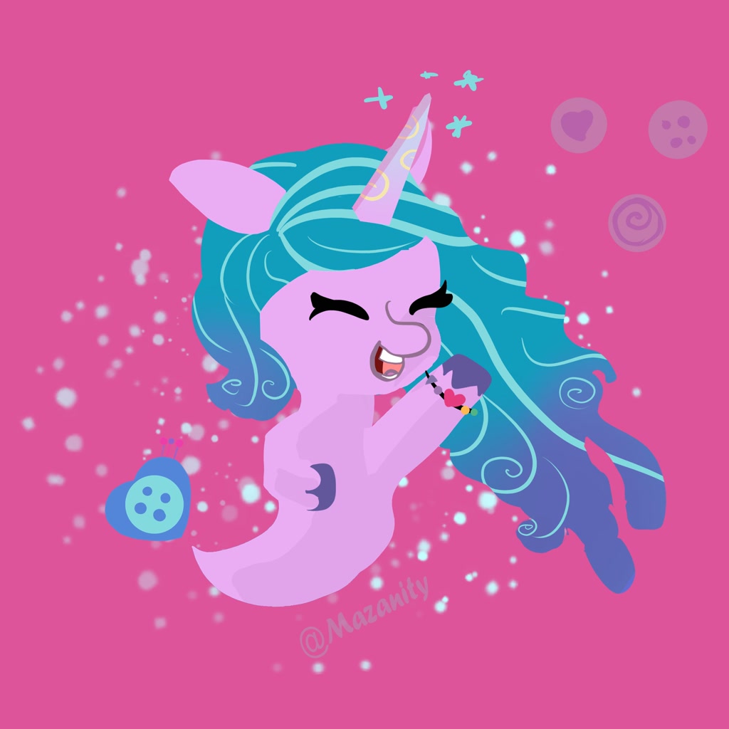 #3559133 - safe, artist:mazanity1, izzy moonbow, ghost, ghost pony ...