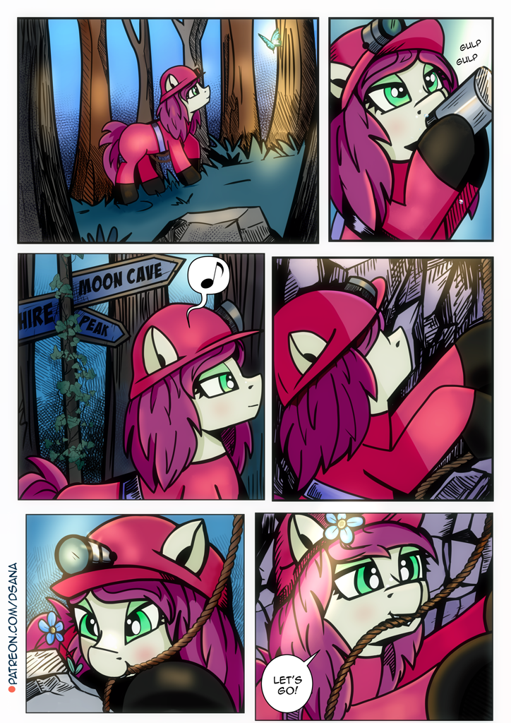 #3559258 - safe, artist:dsana, oc, oc only, oc:thistledown, earth pony, comic:a storm's lullaby ...