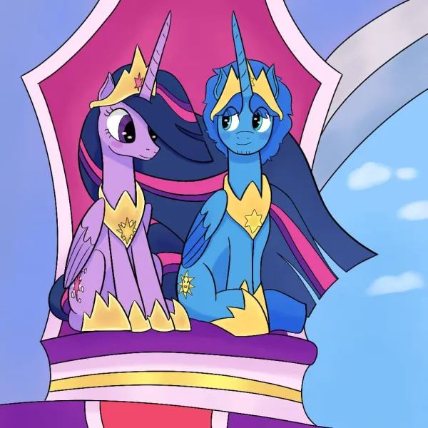 #3559292 - safe, artist:eduahdepez, twilight sparkle, oc, oc:blue ...