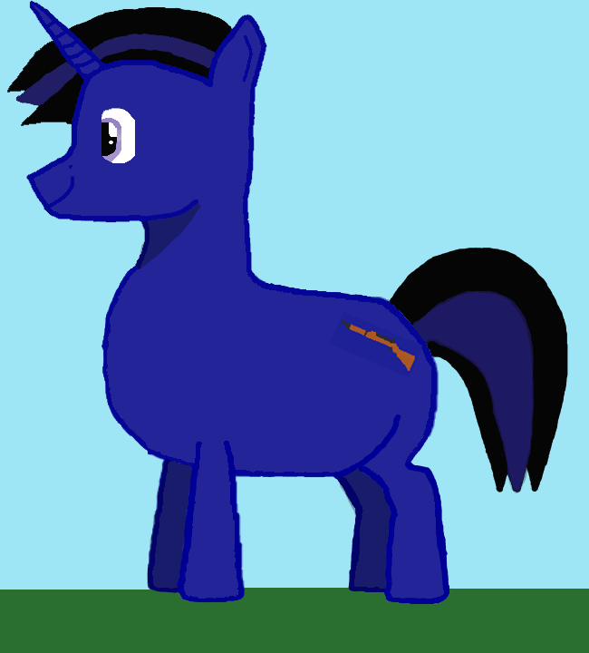 #3576285 - safe, artist:general rifle, oc, oc:general rifle, pony, unicorn, horn, outdoors, solo ...