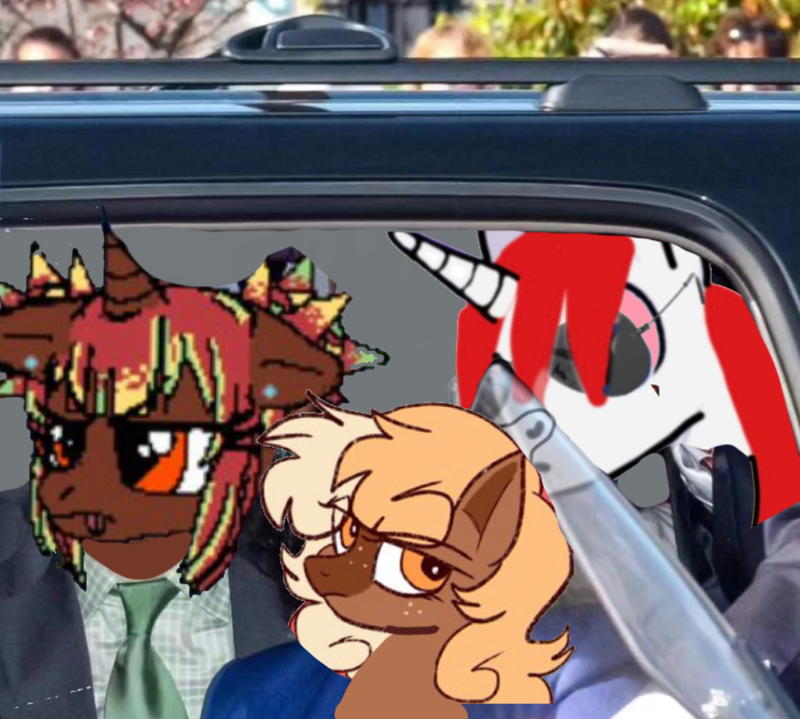 #3576524 - safe, artist:kingofmlp, edit, oc, oc:lmoney, oc:pomm, oc:unknown, earth pony, pony ...