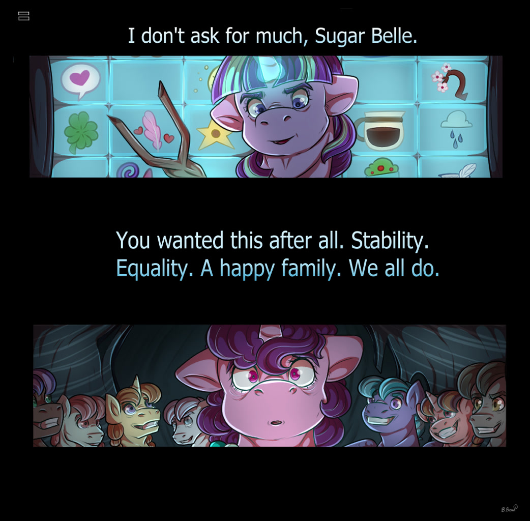 #3576684 - safe, artist:binibean, starlight glimmer, sugar belle, earth ...