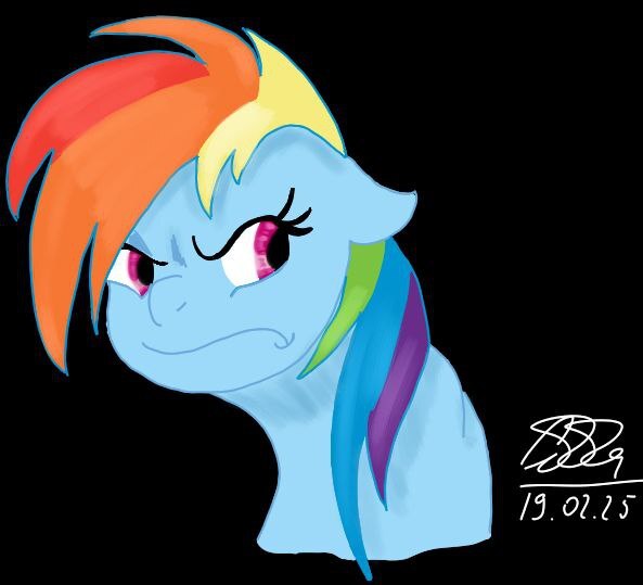 #3559471 - safe, artist:tiska, rainbow dash, pegasus, pony, g4, angry ...