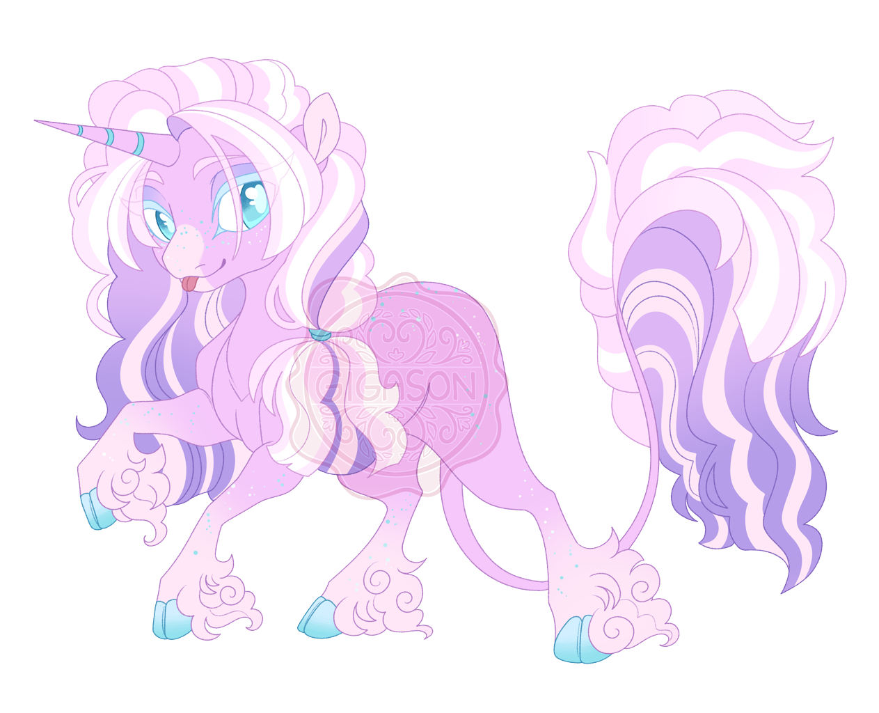 #3559567 - safe, artist:gigason, oc, oc:cloud castle, pony, unicorn, cloven hooves, female, horn ...