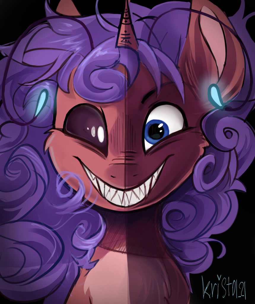 #3559573 - safe, artist:krista-21, oc, oc only, oc:lyutya, alien, pony ...