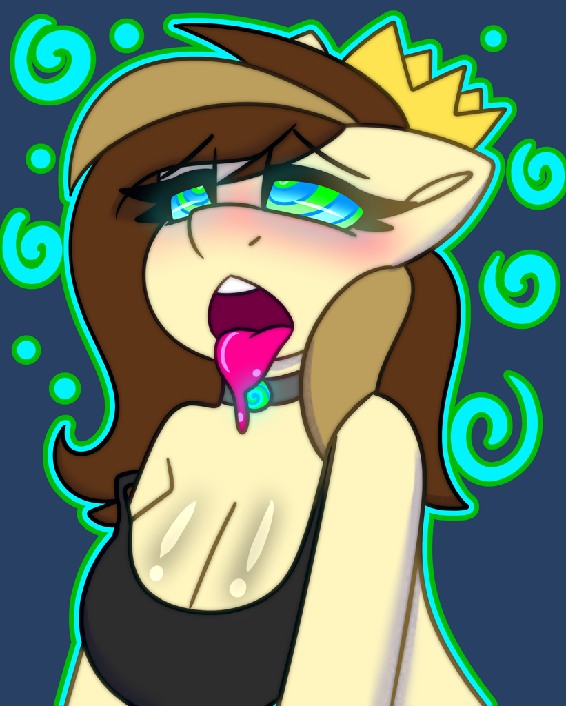 #3560091 - suggestive, artist:askhypnoswirl, oc, oc only, oc:prince whateverer, goo, goo pony ...