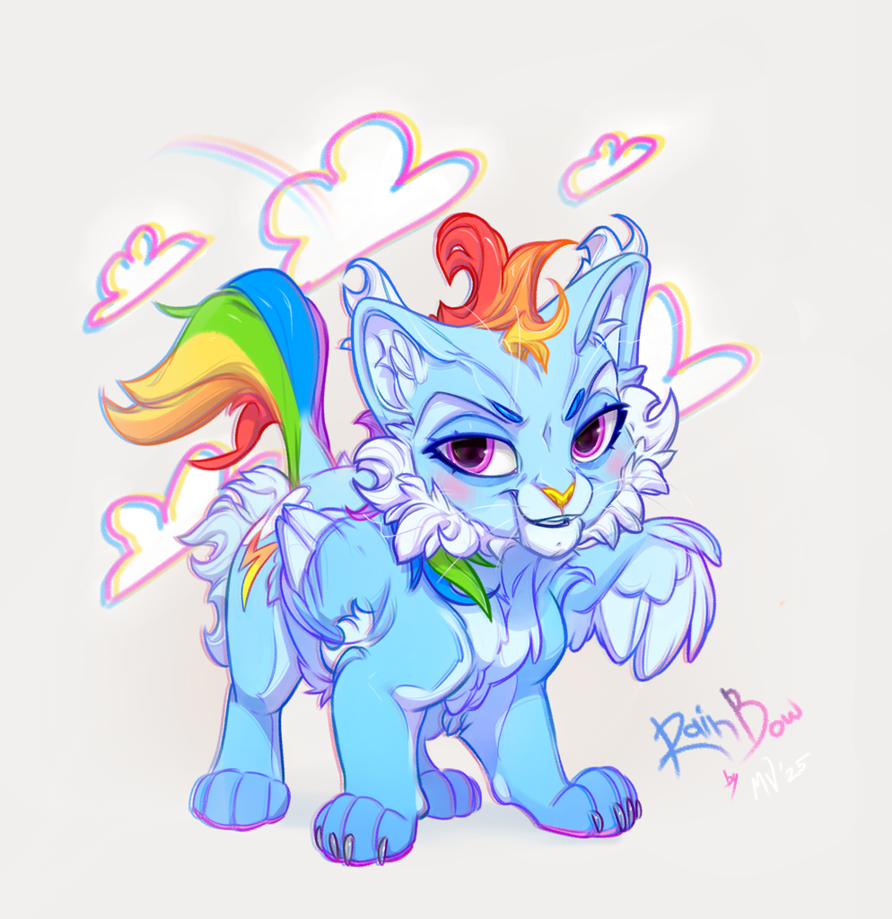 #3560372 - safe, artist:maryvirgin, rainbow dash, cat, g4, catified ...