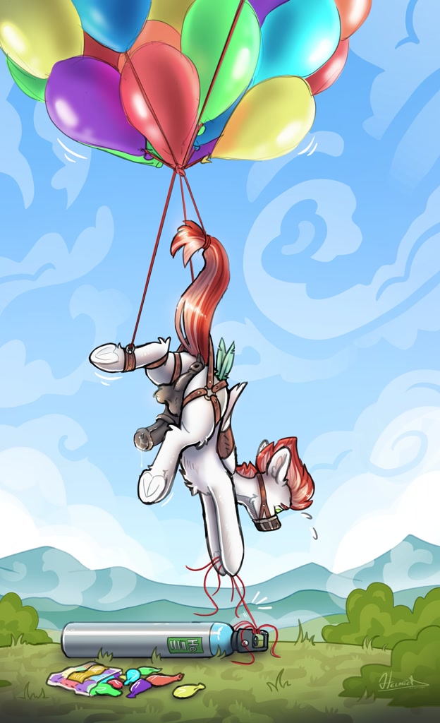 #3560468 - explicit, artist:helmie-art, oc, oc only, oc:swift apex, pegasus, pony, anus, balloon ...
