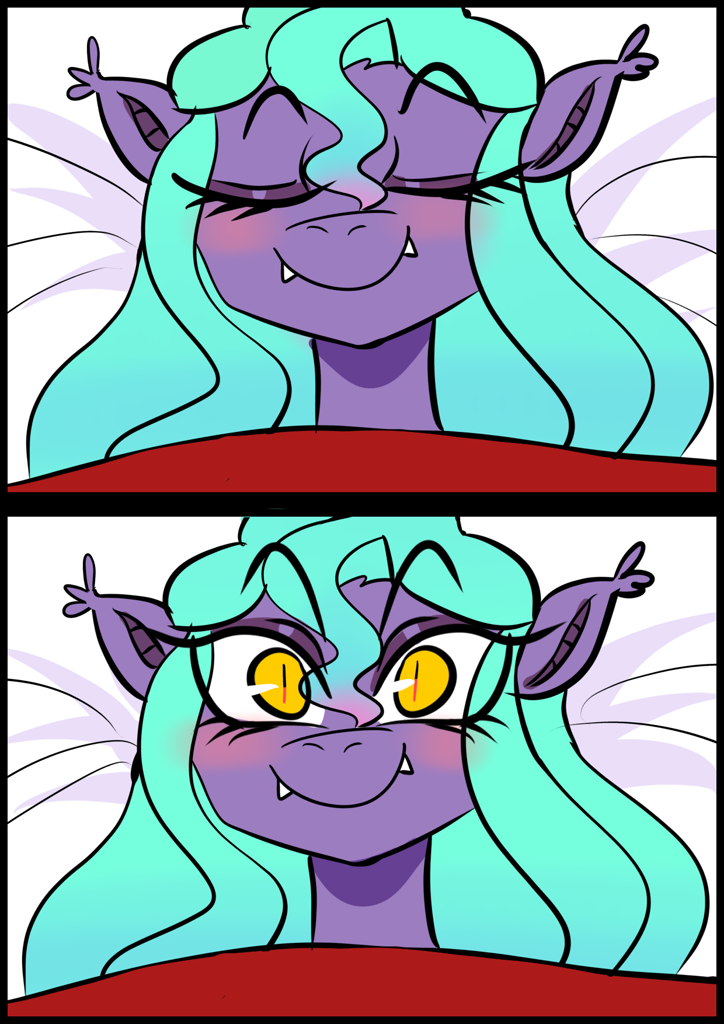 #3560623 - safe, artist:jully-park, oc, oc only, oc:ella evans, bat pony, pony, comic:how i meet ...