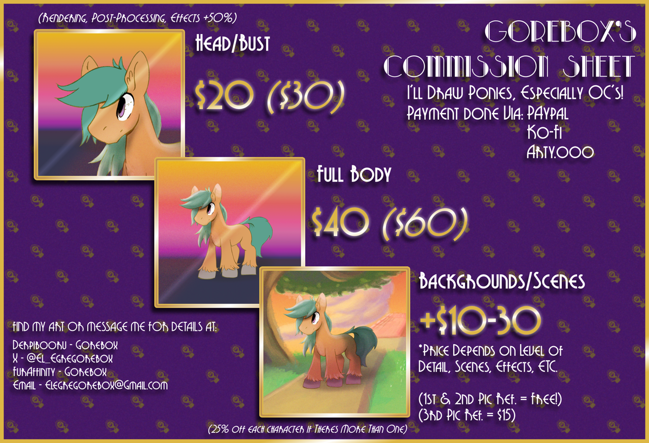 #3560750 - safe, artist:gorebox, oc, oc only, unnamed oc, earth pony, pony, advertisement ...