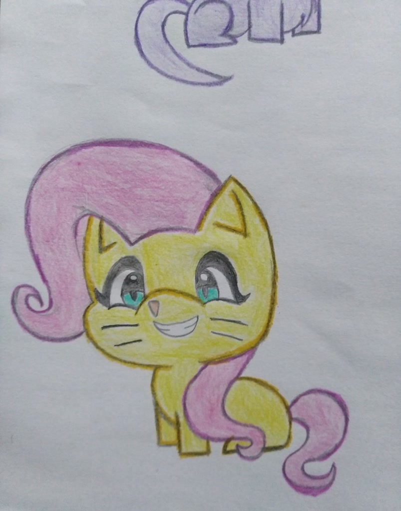 #3560813 - safe, artist:tom artista, fluttershy, cat, g4, my little ...