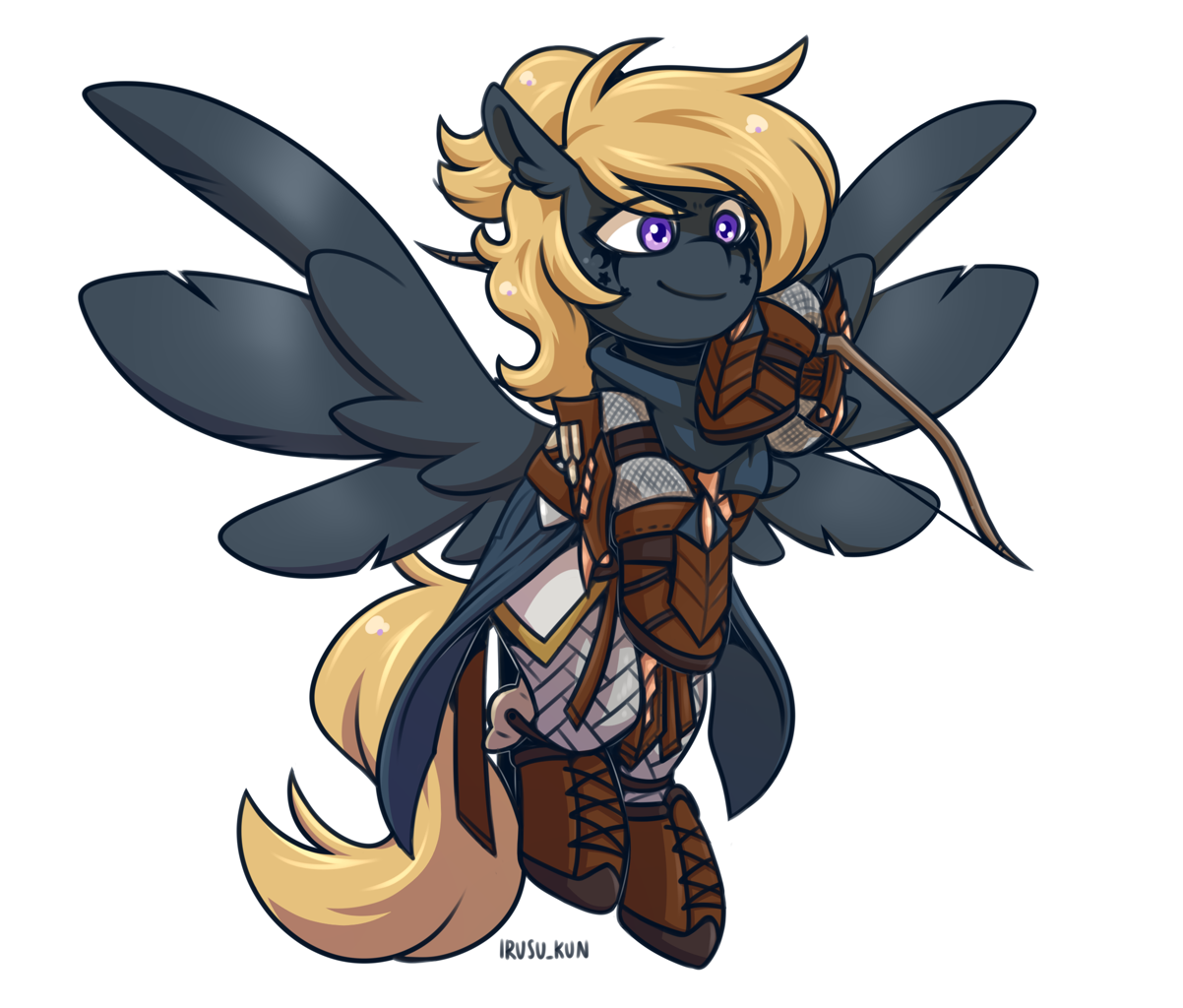 #3561028 - safe, artist:lrusu, oc, oc only, pegasus, pony, armor ...