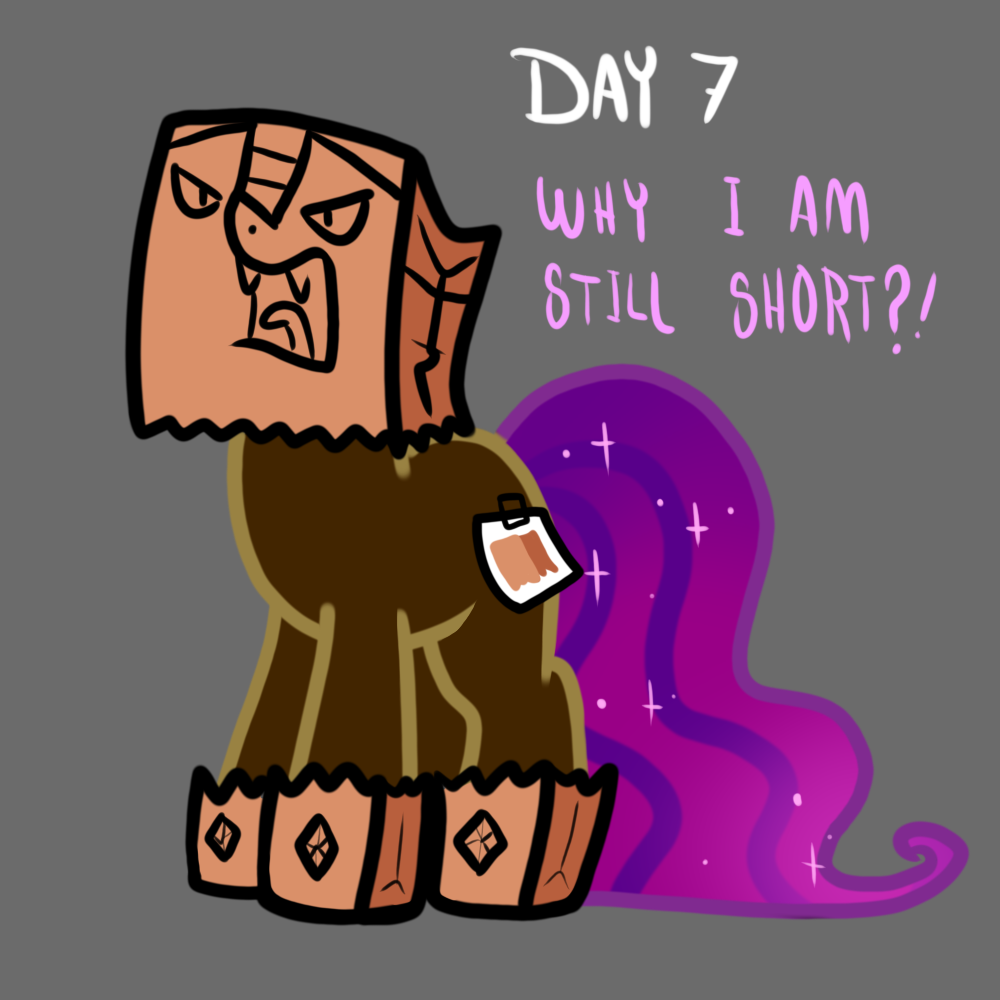 #3561228 - safe, artist:paperbagpony, oc, oc only, oc:paper bag, angry ...