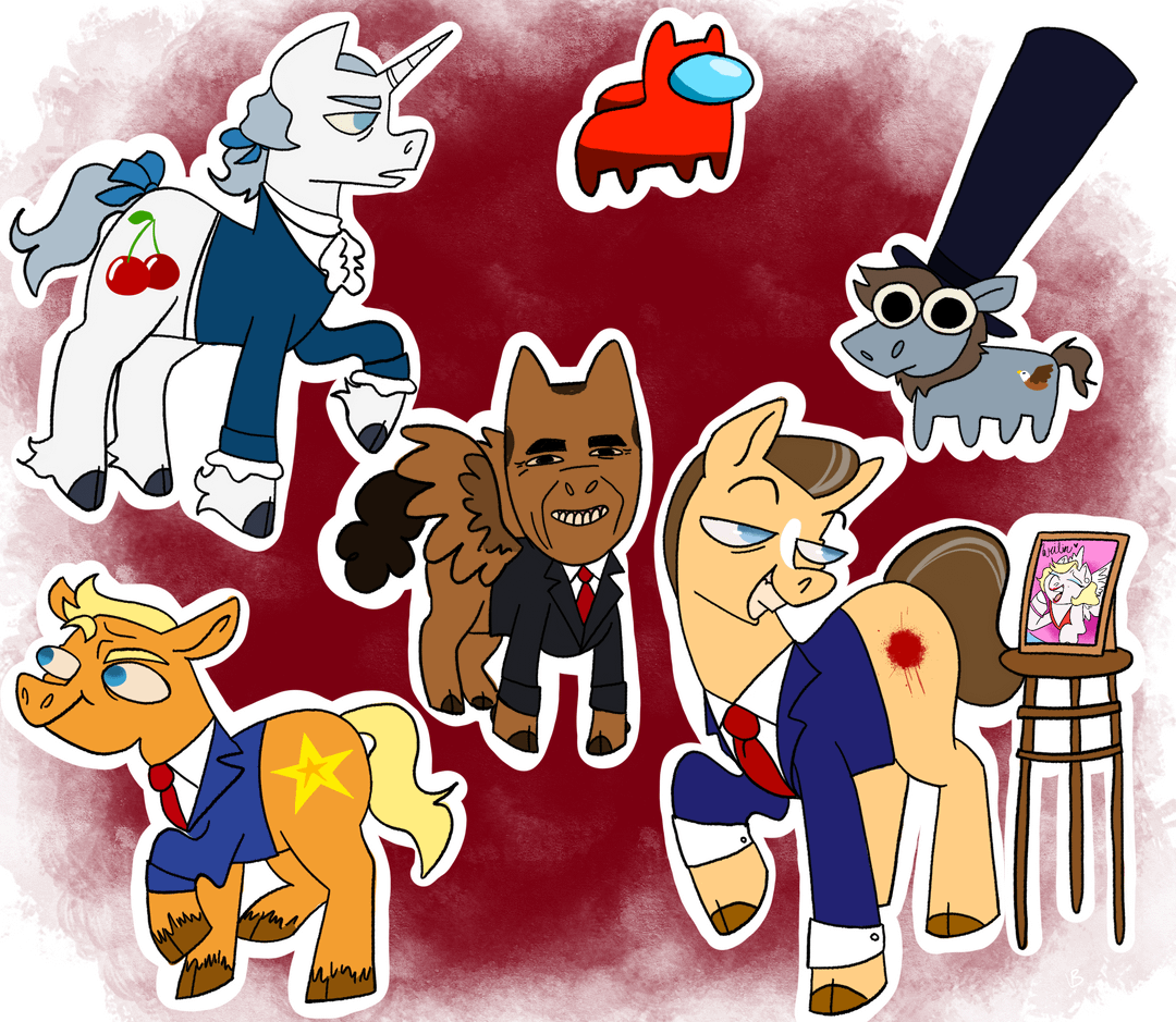 #3561316 - artist needed, safe, pony, abraham lincoln, among us, barack ...