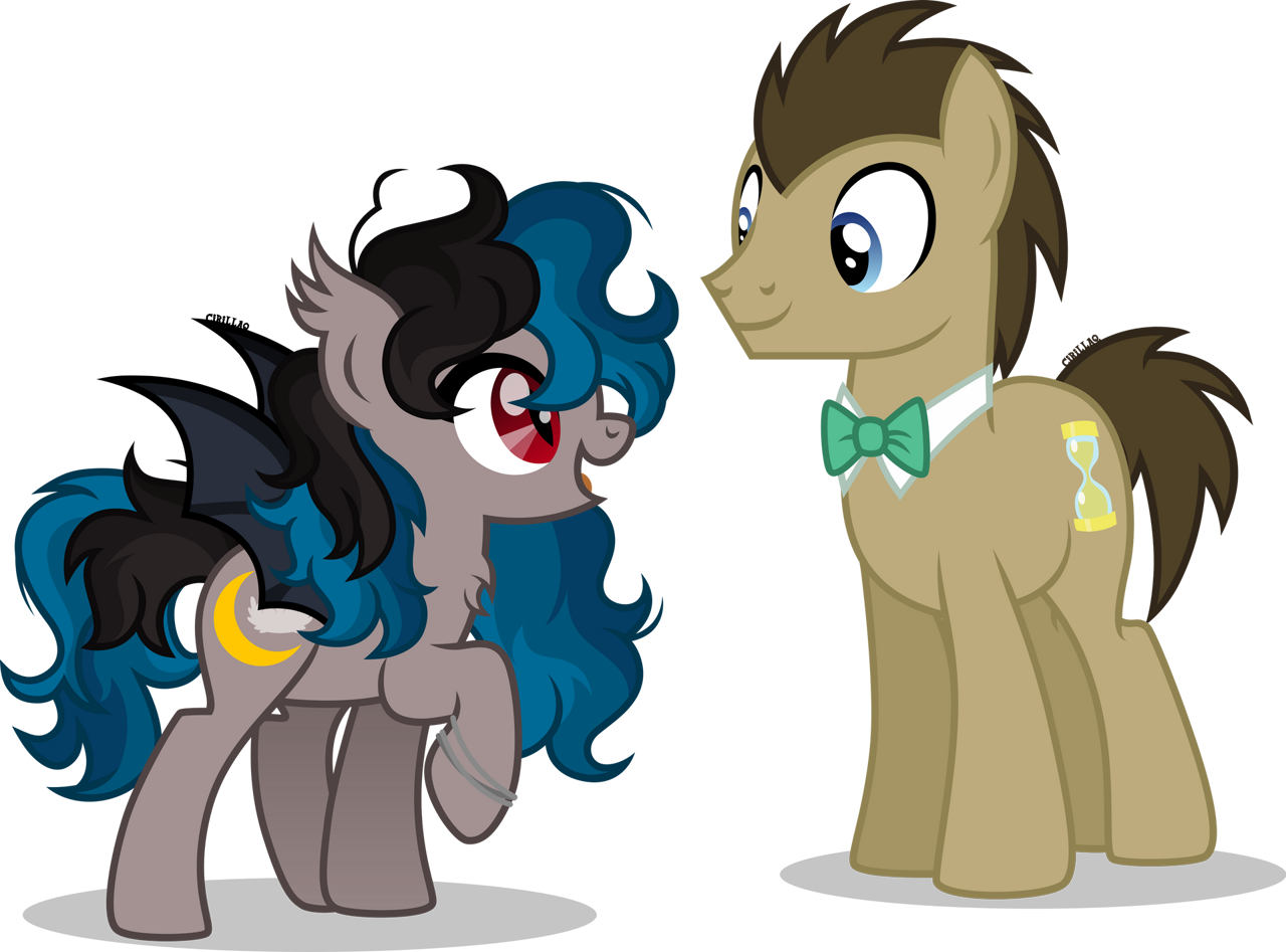 #3561540 - safe, artist:cirillaq, doctor whooves, time turner, oc, oc ...