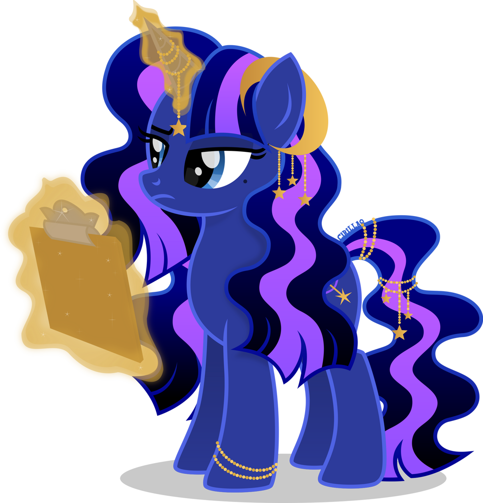 #3562159 - safe, artist:cirillaq, oc, oc only, oc:artemis, pony, unicorn, clipboard, female ...