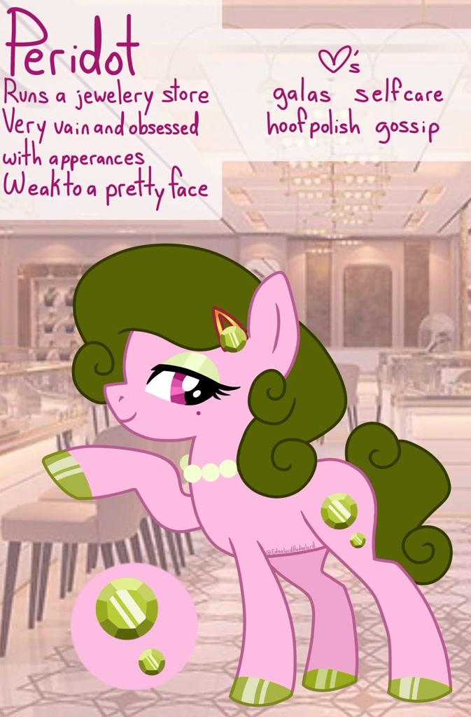 #3562450 - safe, artist:edgelordhedgelord, oc, oc only, oc:peridot ...