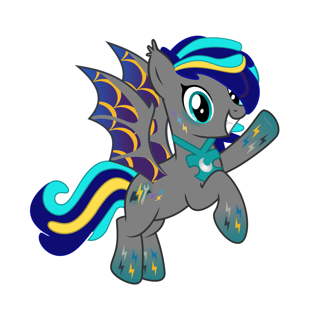 #3577555 - safe, edit, editor:awesomegamergame, oc, oc only, oc:midnight storm, bat pony, pony ...