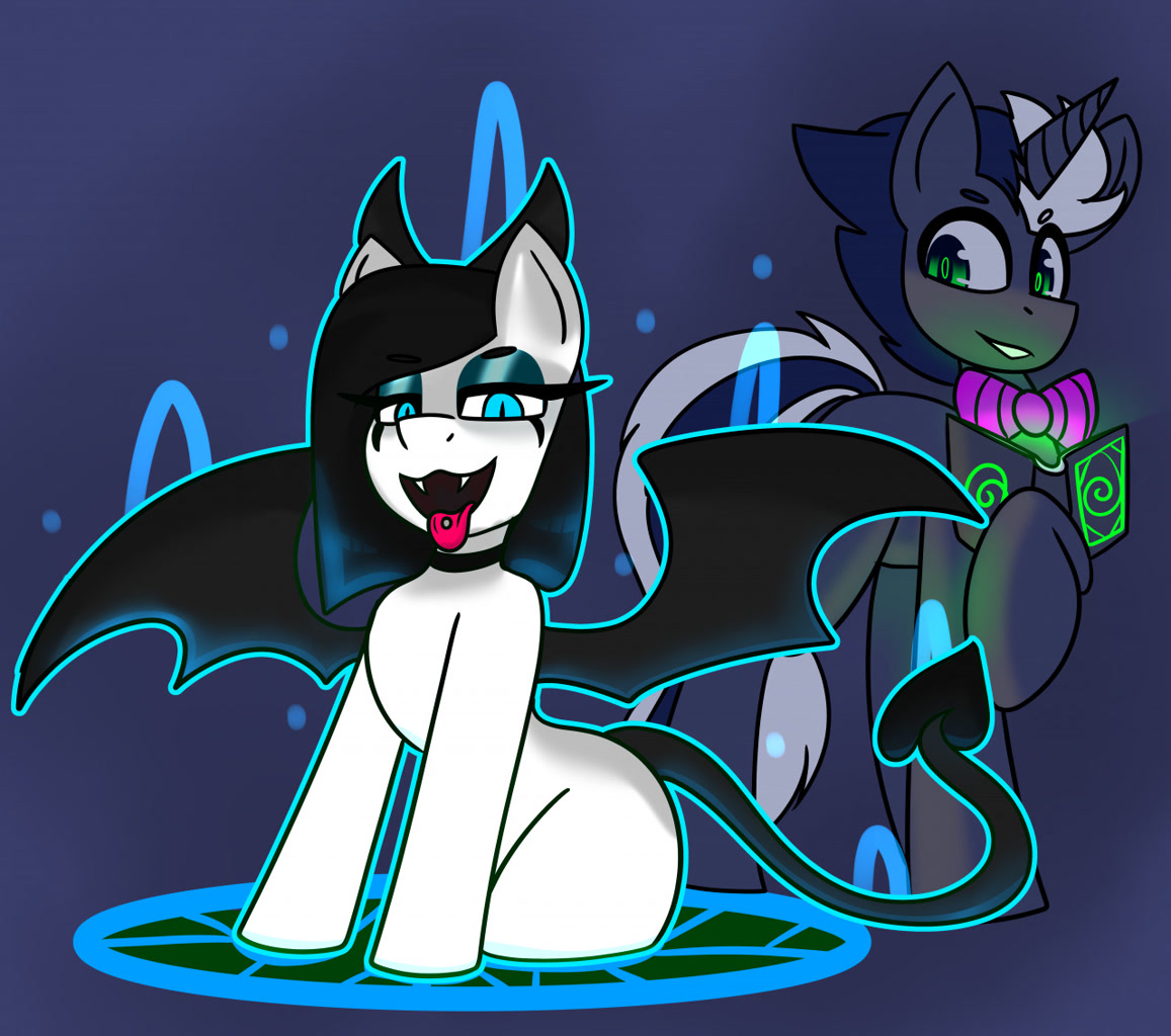 #3577848 - safe, artist:askhypnoswirl, oc, oc only, oc:hypno swirl, demon, demon pony, succubus ...