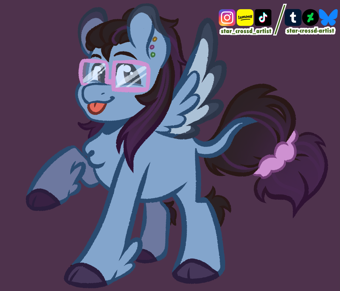 #3578333 - safe, oc, oc only, oc:ponysona, kirin, pegasus, cloven hooves, glasses, kirin hybrid ...