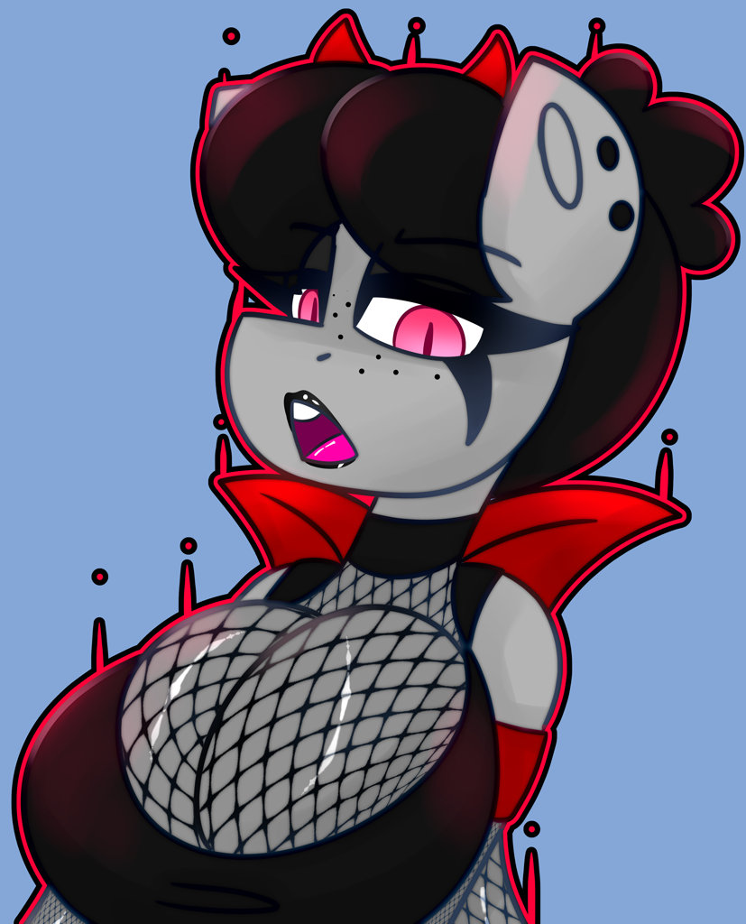 #3584202 - suggestive, artist:askhypnoswirl, oc, oc only, oc:mimic, earth pony, big breasts ...