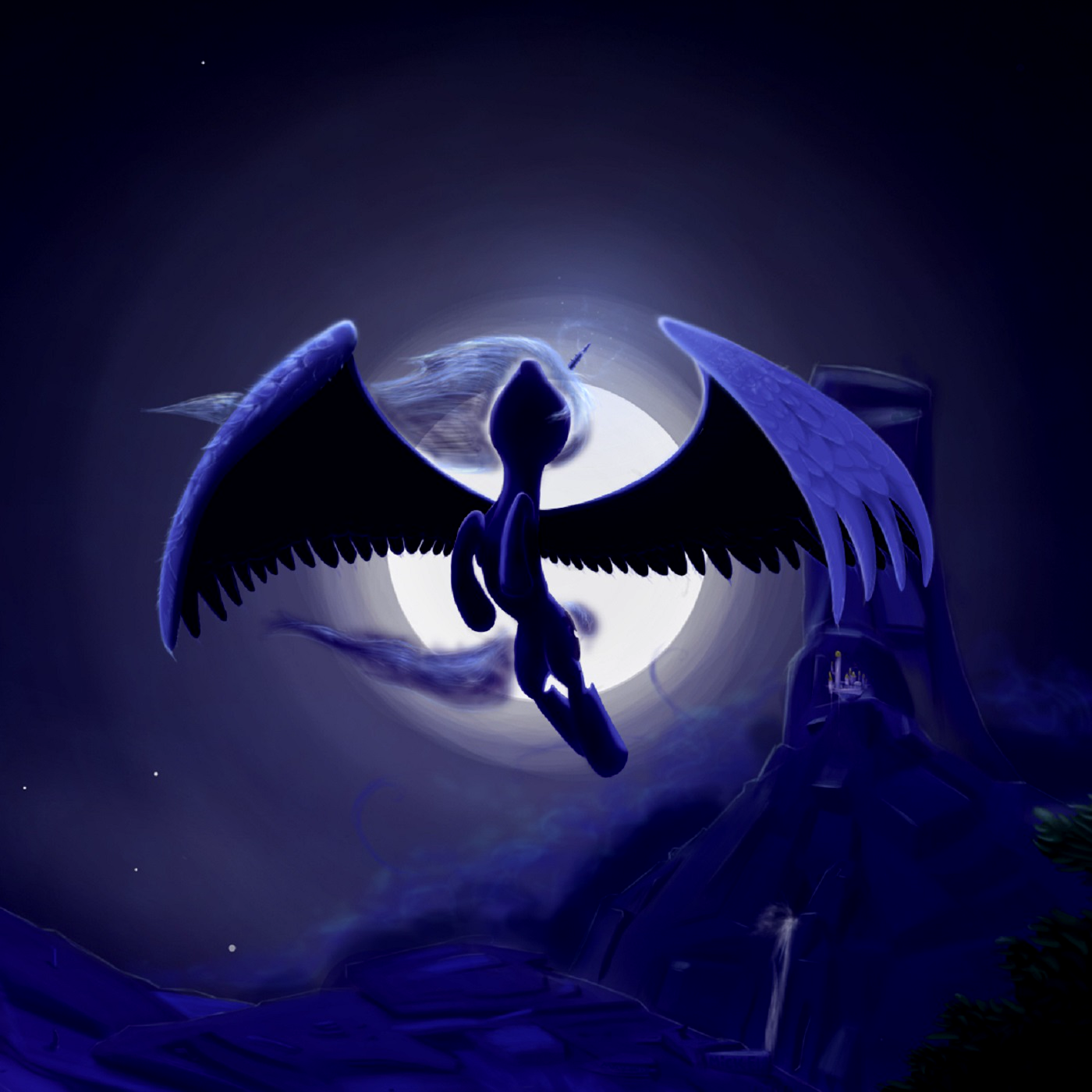 #3584640 - safe, artist:mick-f18, artist:quicksilver, princess luna ...