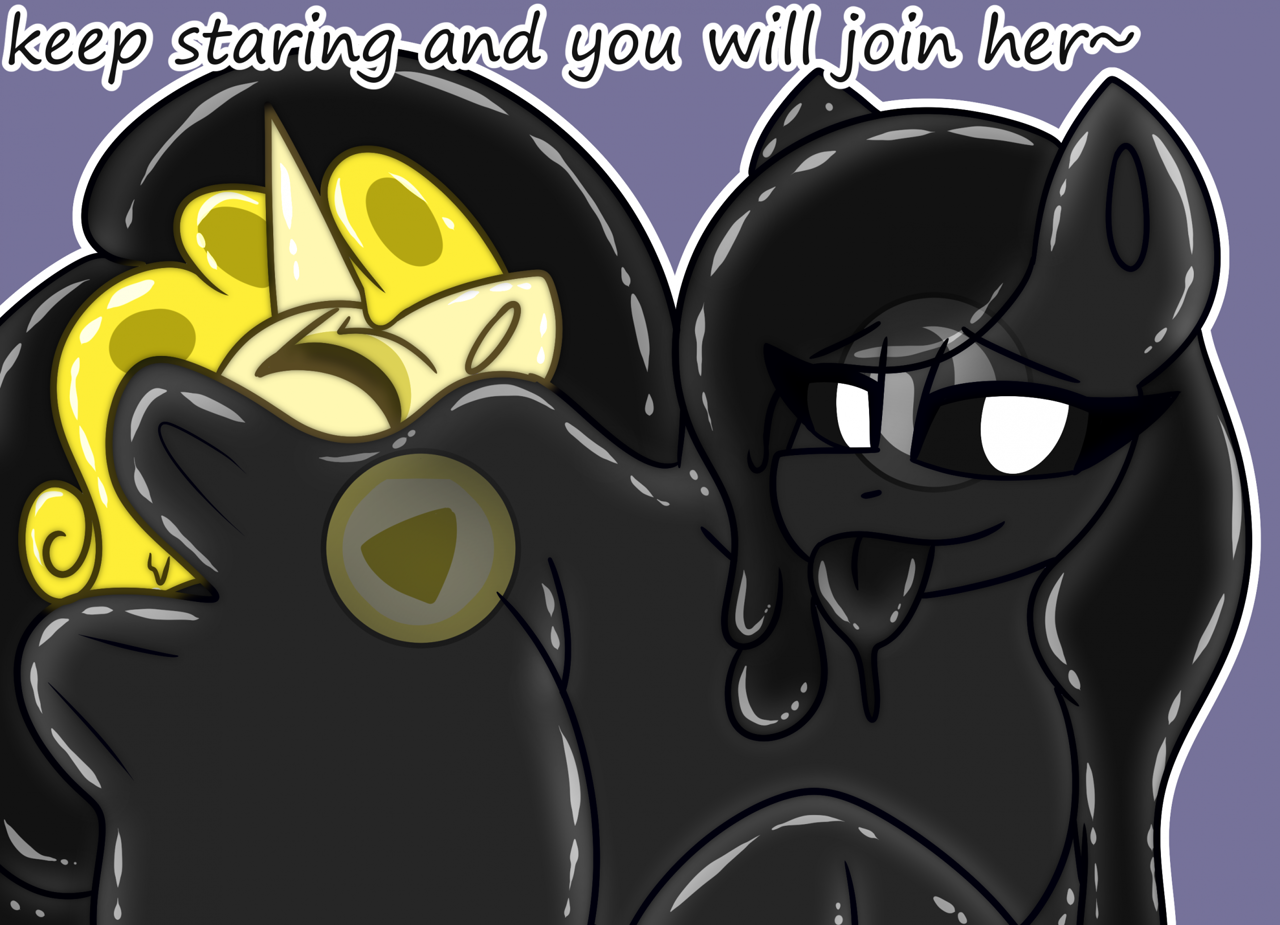 #3584786 - suggestive, artist:askhypnoswirl, oc, oc only, unnamed oc, goo, goo pony, original ...