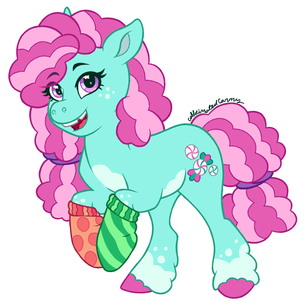 #3584790 - safe, artist:caffeinatedcarny, minty, earth pony, pony, g3 ...
