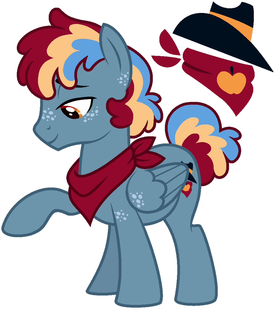 #3585081 - safe, artist:strawberry-spritz, oc, oc only, pegasus, pony, bandana, base used, blue ...