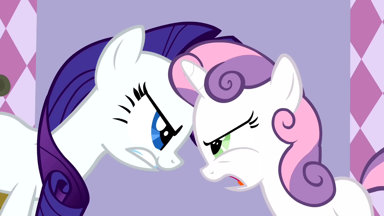 #3585140 - safe, artist:raging rarity, screencap, rarity, sweetie belle ...
