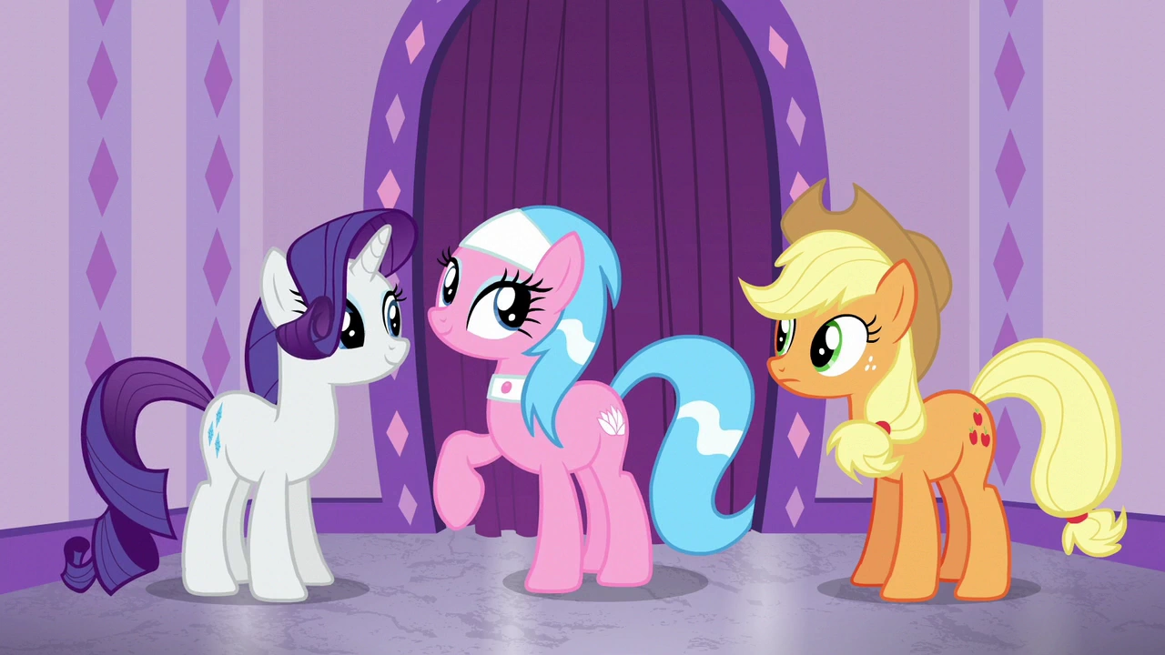 #3585920 - safe, screencap, aloe, applejack, rarity, earth pony, pony ...