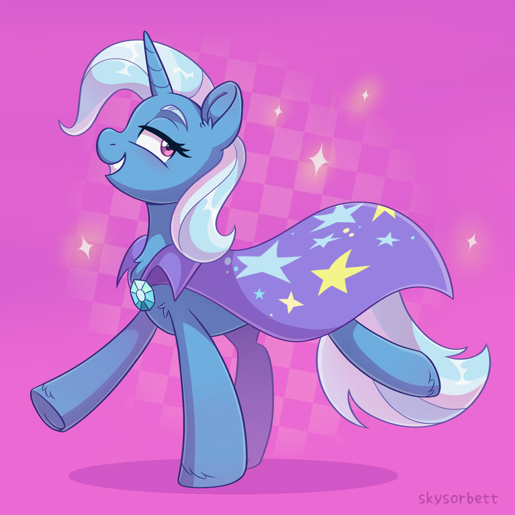 #3586066 - safe, artist:skysorbett, trixie, pony, unicorn, g4, abstract ...