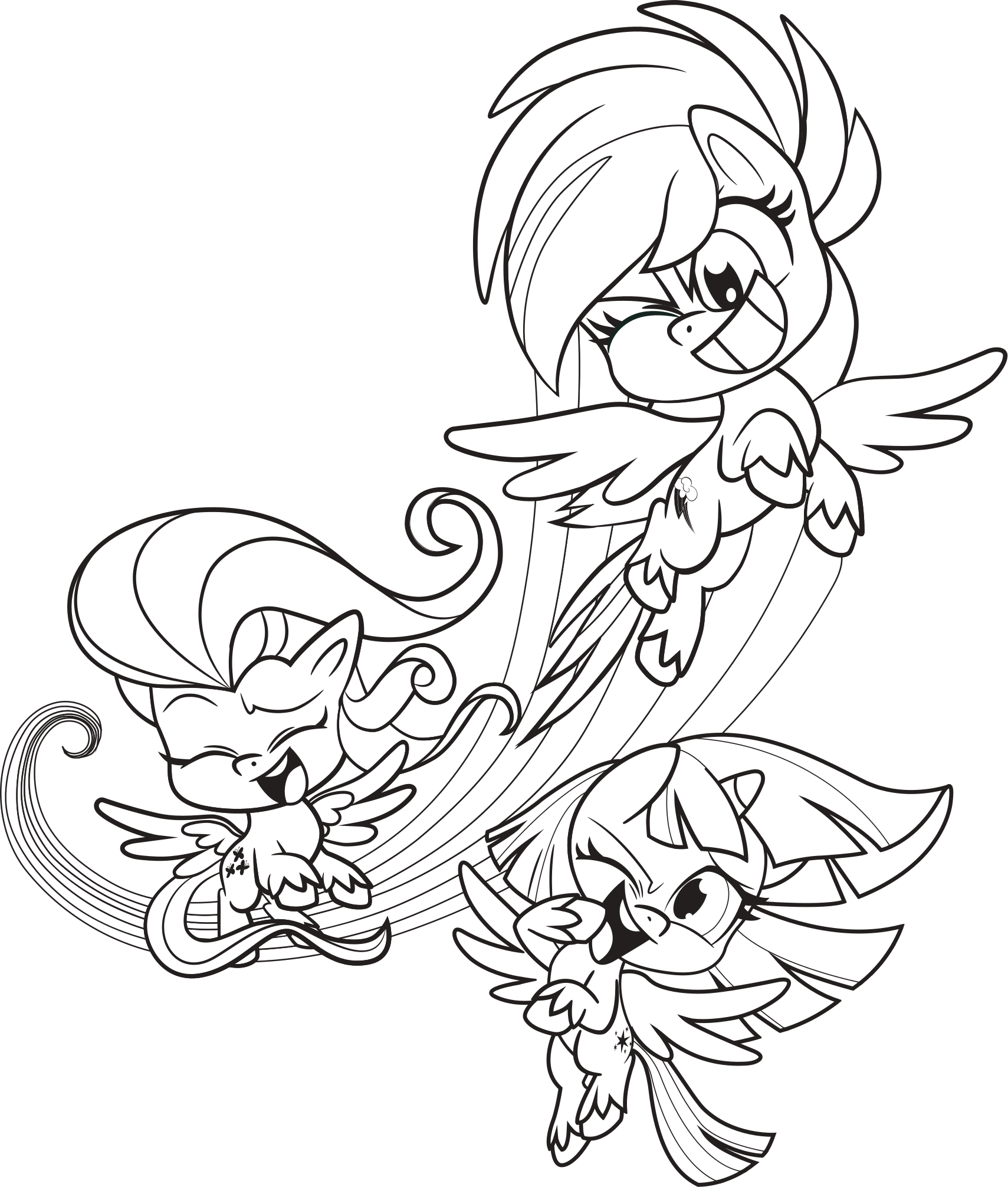 #3586390 - safe, fluttershy, rainbow dash, twilight sparkle, alicorn ...